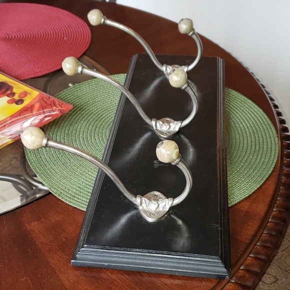 manor | Accents | Manor Signature Collection Wooden Marble Coat Rack ...